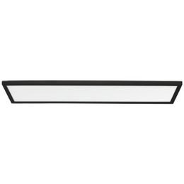 LED Panel BRELIGHT "Milton" Lampen Gr. H: 4,00cm,, schwarz (schwarz/weiß) 25 x 96 cm, 24 W, 3200 lm, 4000 K, IP44