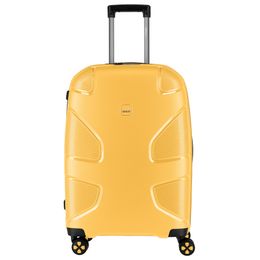 Hartschalen-Trolley IMPACKT "IP1, verschiedene Größen und Farben" Gr. B/H/T: 45cm x 67cm x 28cm 73 l, gelb (sunset gelb) Koffer Hartschalen-Koffer vegan Reisegepäck USB-Port TSA Zahlenschloss