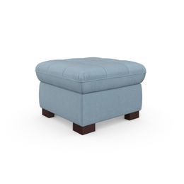 Sit & More Hocker SIT & MORE "Luxor" Gr. B/H/T: 60cm x 41cm x 60cm, Soft clean, blau (hellblau) Polsterhocker Hocker auch erhältlich in dem besonders leicht mit Wasser zu reinigen