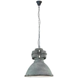 Pendelleuchte Brilliant "ANOUK" Lampen grau 130cm Höhe, E27 max. 60W, MetallGlas, antik, dimmbar, Industrial