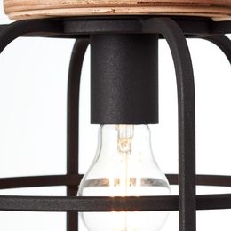 Pendelleuchte Brilliant "Gwen" Lampen Gr. Ø 42cm H: 165cm, schwarz (antik holz, korund) 165 cm Höhe, Ø 42 cm, 3 x E27, MetallHolz, antik holzschwarz korund