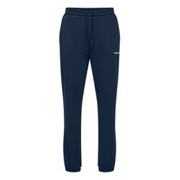 Jogginghose THEJOGGCONCEPT "Jogginghose JCMRafine" Gr. L, N-Gr, blau (navy blazer), Herren, Obermaterial: 65% Baumwolle CO. 35% Polyester PES., Hosen