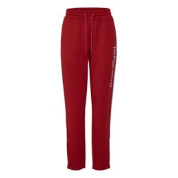 Sweathose THEJOGGCONCEPT "Sweathose JCSima", Damen, Gr. M, N-Gr, rot (salsa mix), Obermaterial: 94% Polyester PES. 6% Elasthan EL., unifarben, casual, regular fit lang, Hosen