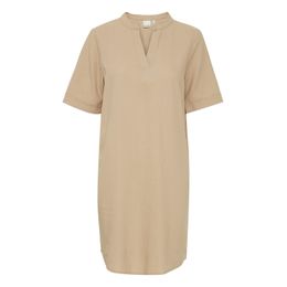 Blusenkleid Ichi "Blusenkleid IHLino" Gr. 36, beige (natural) Damen Kleider