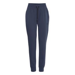 Jogginghose North Bend "Jogginghose NBBraida" Gr. 36, N-Gr, blau (blau nights), Damen, Obermaterial: 66% Viskose CV. 30% Polyester PES. 4% Elasthan EL., unifarben, Hosen