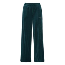 Jogginghose THEJOGGCONCEPT "Jogginghose JCSUNNA W PANTS", Damen, Gr. XL, N-Gr, grün (deep teal mix), Web, Obermaterial: 65% Baumwolle CO. 35% Polyester PES., unifarben, sportlich, loose fit lang, Hosen