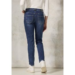 Comfort-fit-Jeans Cecil, Damen, Gr. 32, Länge 28, blau (mid blau used wash), Jeans, 78% Baumwolle, 20% Polyester, 2% Elasthan, unifarben, casual, lang, Jeans, Middle Waist