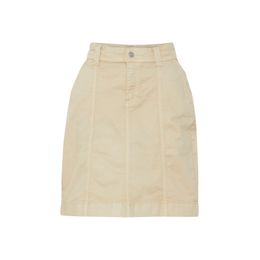 Minirock B.Young "Minirock BYLikke", Damen, Gr. 42, beige (birch), Web, Obermaterial: 98% Baumwolle CO. 2% Elasthan EL., casual, regular fit kniefrei, Röcke