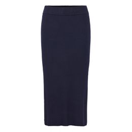 Bleistiftrock Pulz Jeans "Bleistiftrock PZSARA Pencil Skirt" Gr. L, blau (schwarz sapphire), Damen, Obermaterial: 80% Viskose LENZING ECOVERO CV LenzEcov. 20% Polyester PES., Röcke