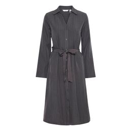 Minikleid B.Young "Minikleid BYMMMIDDE SHIRT DRESS -" Gr. 34, grau (dark grey mel. pinstripe mix) Damen Kleider