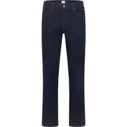 Straight-Jeans Mustang "Style Tramper Straight" Gr. 33, Länge 34, blau (940 dunkelblau), Herren, 99% Baumwolle, 1% Elasthan, Jeans