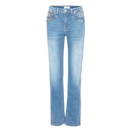 Röhrenjeans Pulz Jeans "Rhrenjeans PZKarolina" Gr. 28, Länge 32, blau (light blue denim) Damen Jeans