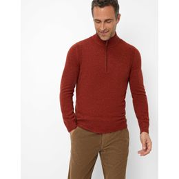 Strickpullover Brax "Style STEFFEN", Herren, Gr. L (52), rot (dunkelrot), 40% Polyamid, 30% Wolle, 30% Viskose, Pullover