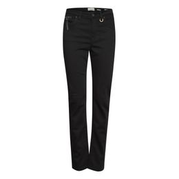 Röhrenjeans Pulz Jeans "Rhrenjeans PZEmma" Gr. 27, Länge 30, schwarz (black denim) Damen Jeans