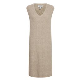 Blusenkleid B.Young "Blusenkleid BYMayly" Gr. M, beige (cement melange), Damen, Obermaterial: 92% Polyester Pol. recyc.. 5% Alpaka WP. 3% Elasthan EL., unifarben, Kleider