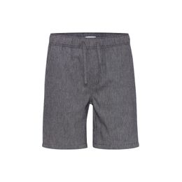 Shorts Casual Friday "Shorts CFPhelix", Herren, Gr. M, N-Gr, blau (schwarz navy melange), Obermaterial: 35% Polyester Pol. recyc.. 22% Baumwolle CO. 22% Leinen LI. 19% Viskose LENZINGu00bf ECOVEROu00bf CV LenzEcov. 2% Elasthan EL., casual, regular fit normal, Hosen