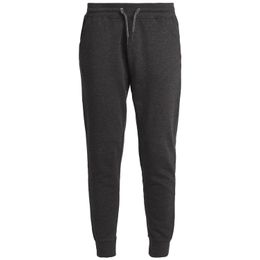 Sweathose oxmo "Sweathose OXPolah", Damen, Gr. L, N-Gr, grau (dunkelgrau melange), Obermaterial: 70% Baumwolle CO. 30% Polyester PES., unifarben, casual, regular fit lang, Hosen