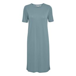 Shirtkleid oxmo "Shirtkleid OXBrinja" Gr. L, blau (smoke blue) Damen Kleider