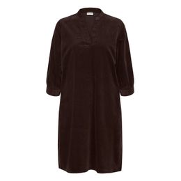 Etuikleid Pulz Jeans "Etuikleid PZSALLY LS Vneck Dress" Gr. L, braun (espresso) Damen Kleider