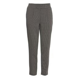 Stoffhose B.Young "Stoffhose BYROWAN PANTS 3 -", Damen, Gr. L, N-Gr, schwarz (schwarz mix), Obermaterial: 75% Polyester PES. 21% Viskose LENZING ECOVERO CV LenzEcov. 4% Elasthan EL., elegant, regular fit 7/8-Länge, Hosen