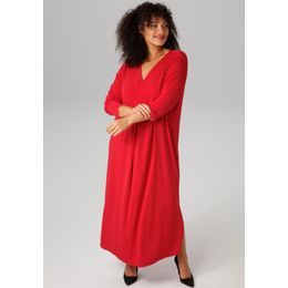 Maxikleid ANISTON PLUS Gr. 44, N-Gr, rot Damen Kleider mit raffinieren Seitenschlitzen - NEUE KOLLEKTION