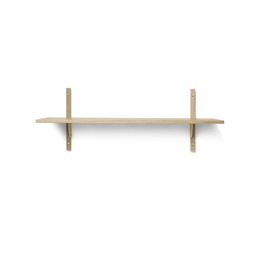 ferm LIVING - Sector Wandregal single, 87 cm, Eiche / Messing