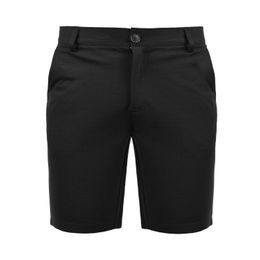 Chinoshorts Blend "Chinoshorts BHCodie", Herren, Gr. L, N-Gr, schwarz, Obermaterial: 75% Polyester PES. 20% Viskose LENZING ECOVERO CV LenzEcov. 5% Elasthan EL., casual, regular fit kurz, Hosen