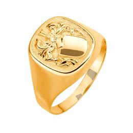 Fingerring Fingerringe Gr. 18, Metall-Gold, goldfarben (gelbgold 375) Herren