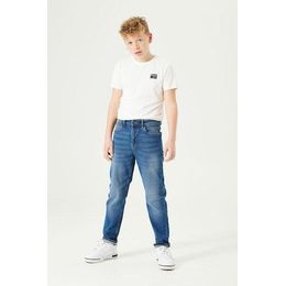 Dad-Jeans Garcia "Dalino" Gr. 164, N-Gr, blau (medium used), Jungen, Denim/Jeans, Obermaterial: 99% Baumwolle, 1% Elasthan, unifarben, Jeans, for Boys, mit Destroyed Effekten