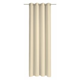 Vorhang WIRTH "Dim out" Gr. 4, beige, B:145cm H:245cm, Polyester, Gardinen