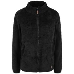 Fleecejacke oxmo "Sweatjacke OXTelsa", Damen, Gr. L, schwarz, Fleece, Obermaterial: 100% Polyester PES., casual, regular fit normal, Jacken