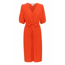 Sommerkleid Ichi "Sommerkleid IXHURLY DR" Gr. 36, orange (orange.com) Damen Kleider