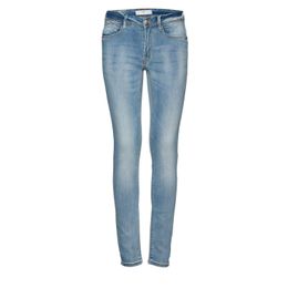 Röhrenjeans Ichi "Röhrenjeans IHErin" Gr. 27, Länge 32, blau (bleached light blue) Damen Jeans