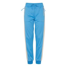 Jogger Pants THEJOGGCONCEPT "Jogger Pants JCSima", Damen, Gr. L, N-Gr, blau (malibu blau mix), Obermaterial: 94% Polyester PES. 6% Elasthan EL., casual, regular fit lang, Hosen