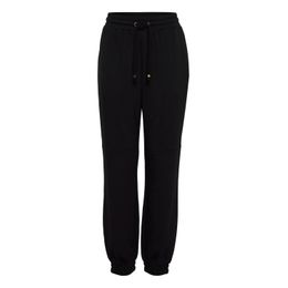 Sweathose B.Young "Sweathose BYPusti", Damen, Gr. S, N-Gr, schwarz, Obermaterial: 48% Modal CMD. 48% Polyester PES. 4% Elasthan EL., unifarben, casual, regular fit knöchellang, Hosen