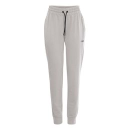 Jogginghose North Bend "Jogginghose NBBraida" Gr. 36, N-Gr, grau (drizzle), Damen, Obermaterial: 66% Viskose CV. 30% Polyester PES. 4% Elasthan EL., unifarben, Hosen