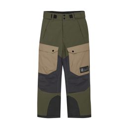 Skihose Color Kids "Skihose COJr. Ski Pants - Colorblock" Gr. 176, N-Gr, grün (grape leaf) Jungen Hosen