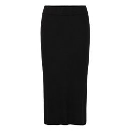 Bleistiftrock Pulz Jeans "Bleistiftrock PZSARA Pencil Skirt", Damen, Gr. M, schwarz (schwarz beauty), Obermaterial: 80% Viskose LENZING ECOVERO CV LenzEcov. 20% Polyester PES., Basic, körpernah normal, Röcke