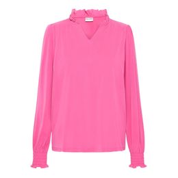 Langarmbluse Pulz Jeans "Langarmbluse PZLIPPA VNeck Blouse" Gr. L, pink (raspberry rose), Damen, Obermaterial: 75% Modal CMD. 25% Polyester PES., Blusen