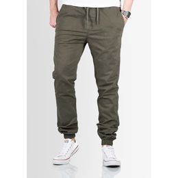 Chinohose Alessandro Salvarini "ASGenteliio" Gr. W30/L34, Länge 34, grün (olive), Herren, Obermaterial: 98% Baumwolle, 2% Elasthan, Hosen, mit sehr hohen Tragekomfort