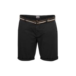 Chinoshorts Blend "Chinoshorts BHBBruno", Herren, Gr. 5XL, N-Gr, schwarz, Obermaterial: 97% Baumwolle CO. 3% Elasthan EL., casual, regular fit normal, Hosen