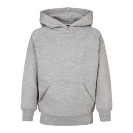 Hoodie Urban Classics "Urban Classics Herren Boys Blank Hoody" Gr. 110/116, grau Jungen Sweatshirts