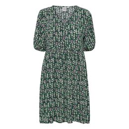 Blusenkleid Ichi "Blusenkleid IHMarrakech" Gr. L, bunt (multi color holly green) Damen Kleider