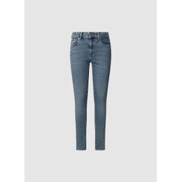 Skinny-fit-Jeans Pepe Jeans "SKINNY JEANS MW", Damen, Gr. 27, Länge 32, medium used stone wash, Denim/Jeans, Obermaterial: 98% Baumwolle, 2% Elasthan, casual, skinny fit, Jeans, in verschiedenen Waschungen