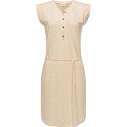 Sommerkleid Ragwear "Zofka" Gr. L (40), Normalgrößen, beige Damen Kleider Nachhaltiges Jersey Kleid mit sommerlichem Print