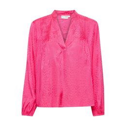 Langarmbluse Pulz Jeans "Langarmbluse PZAurora" Gr. L, rosa (fuchsia lila), Damen, Obermaterial: 55% Viskose CV. 45% Viskose LENZING ECOVERO CV LenzEcov., Blusen