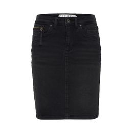 Jeansrock Pulz Jeans "Jeansrock PZKAROLINA HW Skirt" Gr. 34, schwarz (schwarz denim), Damen, Obermaterial: 92% Baumwolle CO. 6% Elasthan EL. 2% Lyocell CLY., Röcke