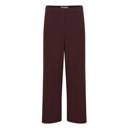 Stoffhose B.Young "Stoffhose BYDANTA WIDE LEG PANTS 2 CROPPED" Gr. 36, N-Gr, braun (hot chocolate melange) Damen Hosen