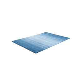 Teppich HEINE HOME Gr. 1, blau, B:60cm H:12mm L:90cm, Wolle, Schurwolle, Teppiche