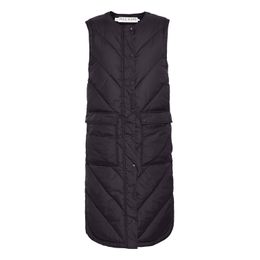 Steppweste Pulz Jeans "Steppweste PZKATALIN Waistcoat", Damen, Gr. L, schwarz (schwarz beauty), Obermaterial: 100% Polyester PES., Basic, regular fit lang, Westen, Sonstige